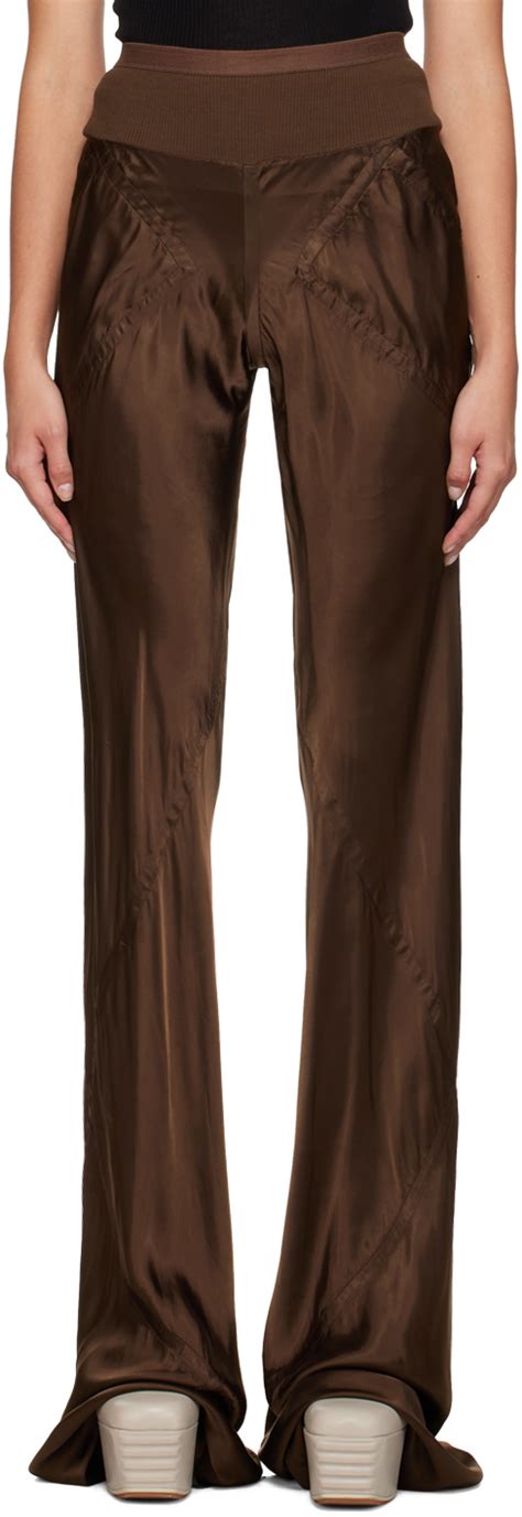 Rick Owens Brown Bias Trousers Ssense