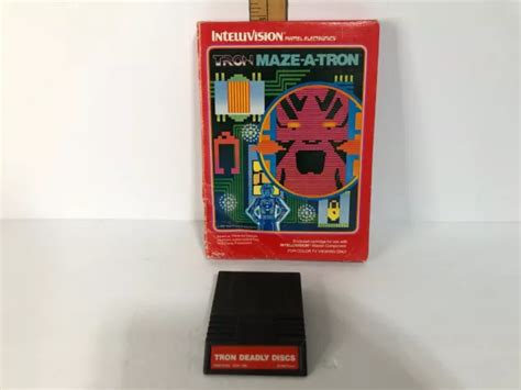 Vintage Intellivision Tron Maze A Tron And Tron Deadly Discs £8 26