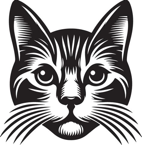 Cute Cat Face Vector Illustration Vector Of A Cat Face Design On White Background 41285662