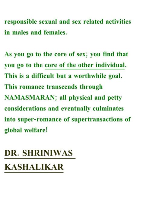 The Core Of Sex Dr Shriniwas Kashalikar Doc