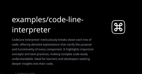 Examplescode Line Interpreter · Codeline Interpreter Meticulously Breaks Down Each Line Of Code