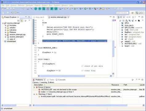 [eclips Luna] [skech 1 5 5r] [arduino Eclipse Version 2] Attachinterrupt Error Libraries