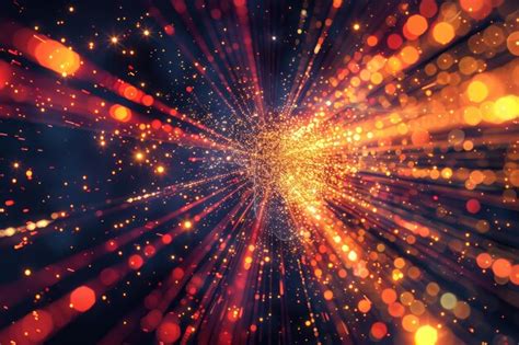 Abstract Particle Technology Background Design Illustrating Big Data Communication Premium Ai