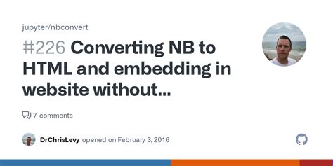 Converting Nb To Html And Embedding In Website Without Breaking Css · Issue 226 · Jupyter