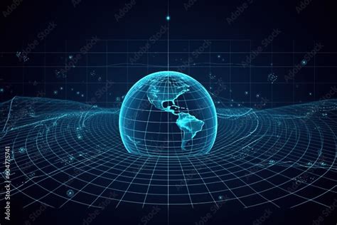Gravity Planet Earth Gravitational Waves Concept Physical And