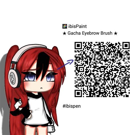 Ibis Paint X Brush Qr Code Made By Me Good For Gacha Eyebrows Paint