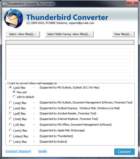 Thunderbird Converter Export Thunderbird To Outlook PST MSG EML
