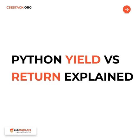 Python Yield Vs Return Explained Programming Stack Facebook