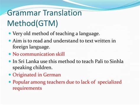 1 The Grammar Translation Method Presentation Pptx