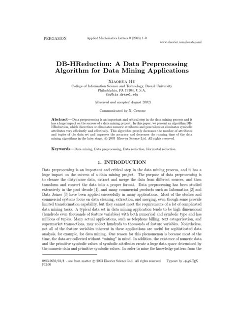 A Data Pre Processing Pdf Algorithms Data Mining
