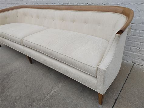 Mid Century Modern Drexel Walnut Trim Sofa For Sale At 1stdibs