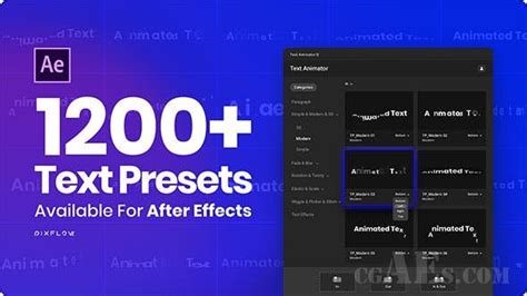文本动画制作器ae工具包 Videohive Text Animator One Click Text Presets