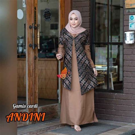 Model Gamis Batik Kombinasi Kain Polos Untuk Wanita Hobingeblogcom