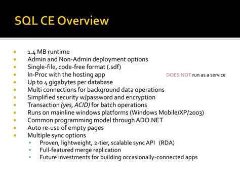 Ppt Sql Server Compact Edition Powerpoint Presentation Free Download Id1634259
