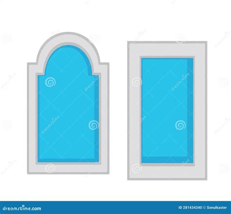 Windows Classic And Arched Styles Architecture Stock Vector Illustration Of Classic Room