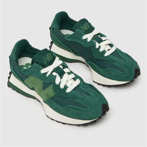 Womens Dark Green New Balance 327 Trainers Schuh