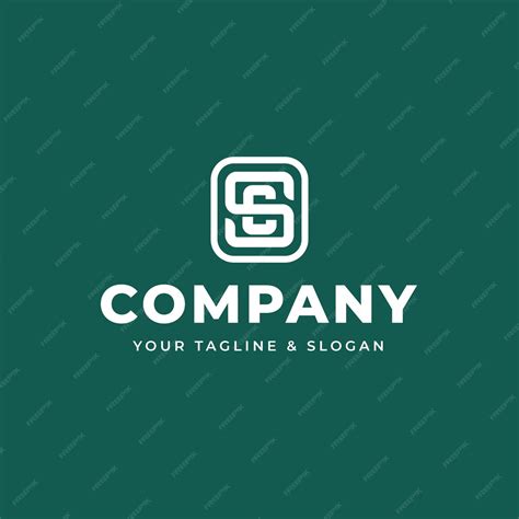 평면 디자인 Sc 또는 Cs 로고 템플릿 무료 벡터