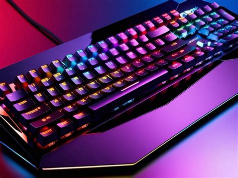 Rgb Gaming Keyboard Of Precision And Vibrant Colo Premium Ai Generated Image