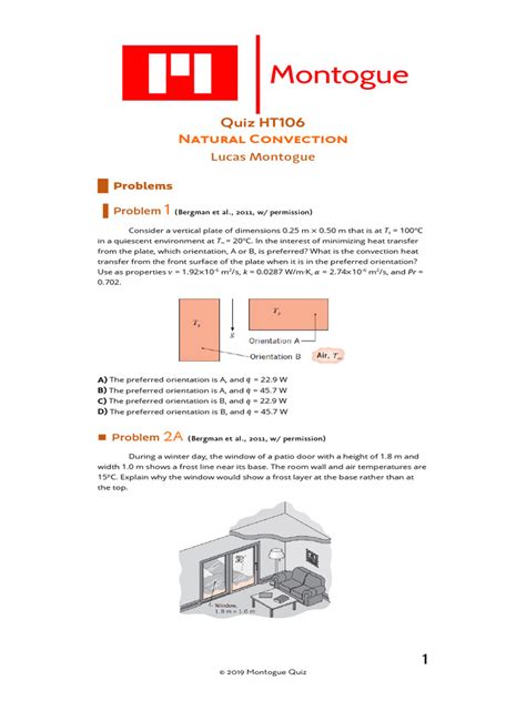 Natural Convection Solved Problems Pdf Physical Sciences Transport Phenomena
