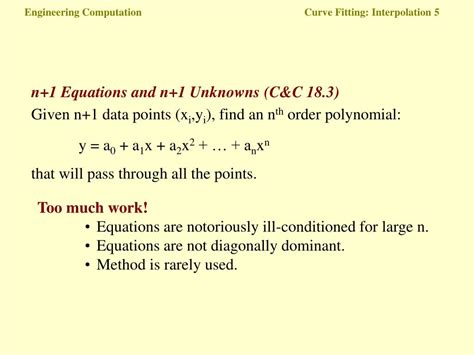 Ppt Engineering Computation Curve Fitting Interpolation 1 Powerpoint Presentation Id2972225