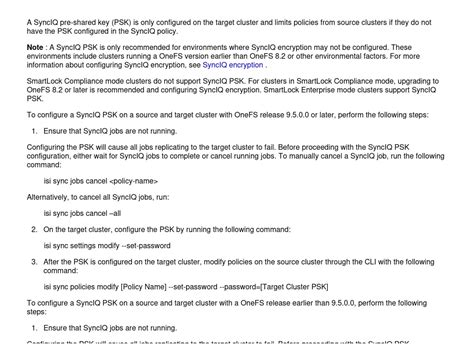Synciq Pre Shared Key Dell Powerscale Synciq Architecture Configuration And Considerations