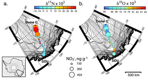 Spatial Distribution Of δ 15 Nno − 3 δ 18 Ono − 3 And No − 3 Download Scientific Diagram
