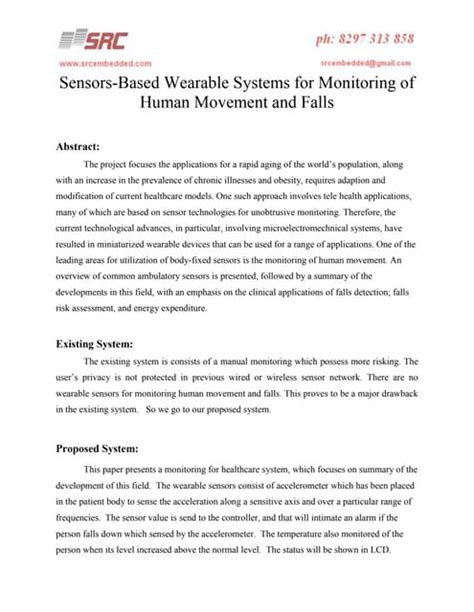 Sensors Based Wearable Systems For Monitoring Of Human Movement And