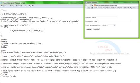 Modificar De Una Lista Con Php Y Html 5