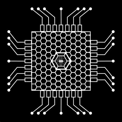 Circuit Board Black And White Clipart
