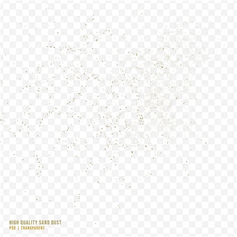 Реалистичная желтая песчаная пыль изолирована на прозрачном фоне Премиум Psd Файл