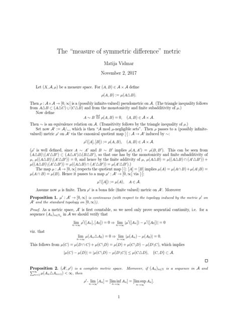 Metric On Measure Space Pdf Metric Space Continuous Function