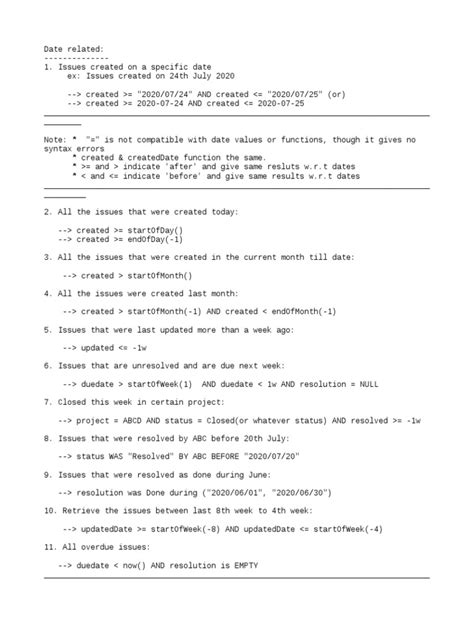 jql cheat sheet pdf information technology computer data