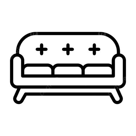Sofa Line Icon Vector Sofa Icon Design Furniture Png And Vector With