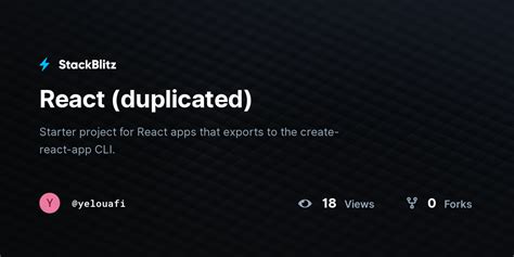 React Duplicated Stackblitz