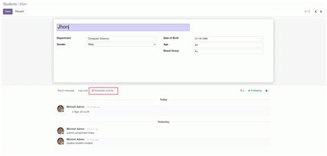 Add Chatter In Odoo Form View