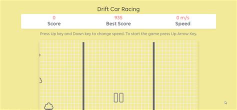drift car racing in javascript with source code sourcecodester