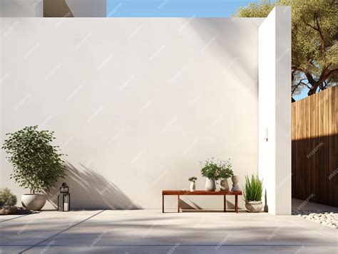 Premium Photo Exterior Render Wall White Stucko Exterior Render Wall White
