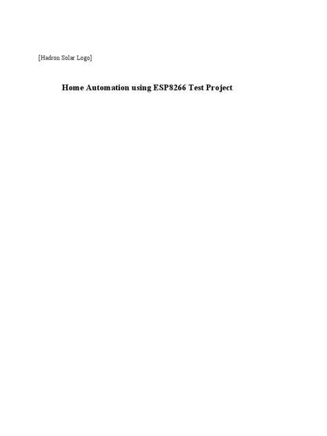 iot home automation test project pdf internet of things home