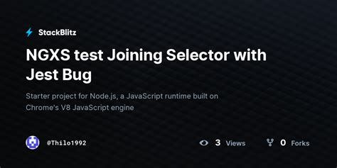 NGXS Test Joining Selector With Jest Bug StackBlitz