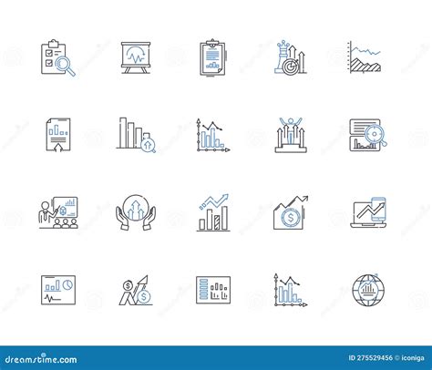 Measurement Line Icons Collection Precision Scale Calibration Metric Accuracy Indicator