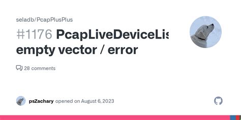 Pcaplivedevicelistgetpcaplivedeviceslist Empty Vector Error