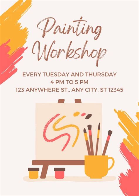 Free Printable And Customizable Art Flyer Templates Canva
