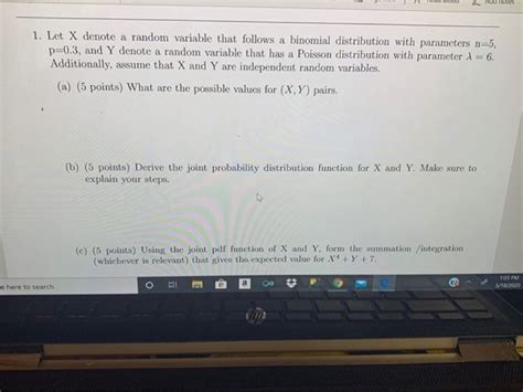 Solved AOD Notes 1 Let X Denote A Random Variable That Chegg Com