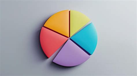 Premium Photo Beautiful Pie Chart With Distinct Sections Showing Different Quantities On A