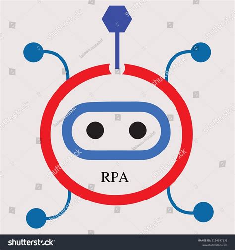 Rpa Logo Robotic Process Automation Line Stock Vector Royalty Free