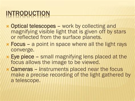 Ppt Telescopes Powerpoint Presentation Free Download Id 2497521