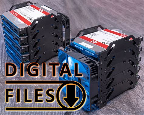 Stackable Inch Hard Disk Drive Mounts With X Cm Fan Attachment Holes D PRINTING FILES Etsy