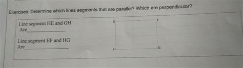 Solved Exercises Determine Which Lines Segments That Are Parallel Which Are Perpendicular