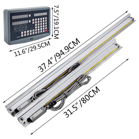 Axis Digital Readout Dro Display Ttl Linear Glass Scale X Mm For Milling VEVOR US