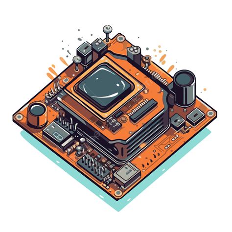 Central Processing Unit Drawing Central Processing Unit Black And